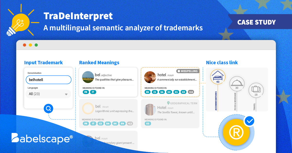 A Multilingual Semantic Analyzer of Trademarks | TraDeInterpret Case Study